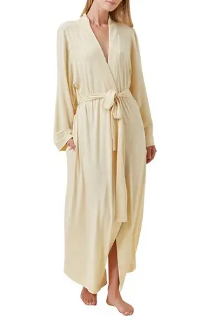 PAPINELLE Kate Long Robe - Lemon Cream