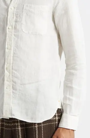 BEAMS Linen Chambray Button-down Shirt