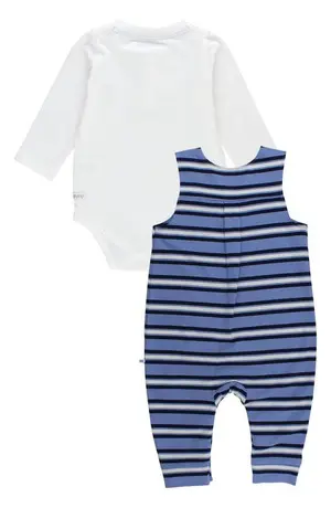 RUGGEDBUTTS Stripe Romper & Henley Bodysuit Set