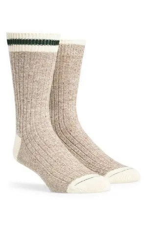 BEAMS Cotton-blend Ragg Socks 2 Pack - 05 Oatmeal Line Green