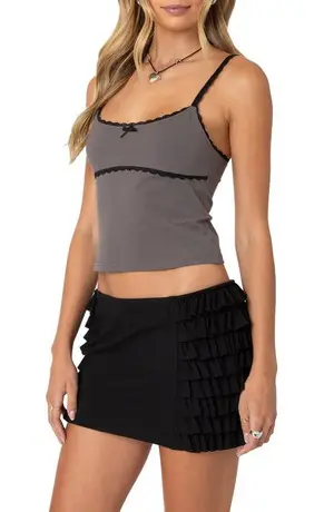 EDIKTED Lace Trimmed Camisole - Gray