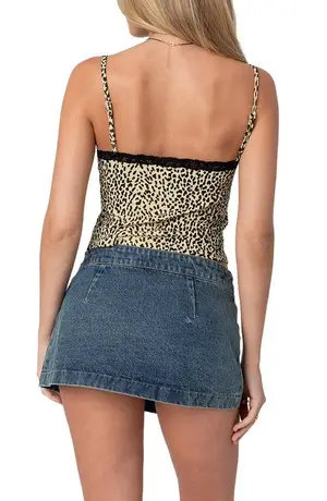 EDIKTED Printed Lace Trim Camisole