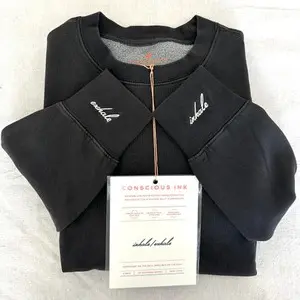 CONSCIOUS INK Inhale/exhale Embroidered Sweatshirt And Manifestation Kit - Black