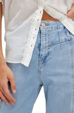 Free People We The Free Libre Front Yoke Wide Leg Jeans - Palermo