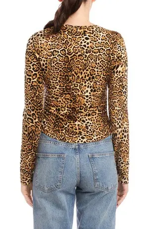 Fifteen Twenty Cady Animal Print Top