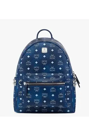 Mcm Stark Side Studs Backpack - Blue
