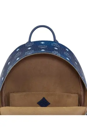 Mcm Stark Side Studs Backpack - Blue