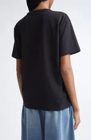 Alexander Wang Puff Logo Cotton Jersey T-shirt - Black