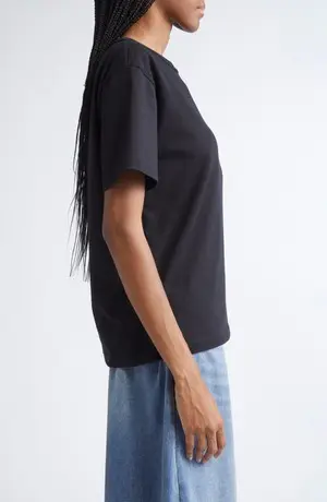 Alexander Wang Puff Logo Cotton Jersey T-shirt - Black
