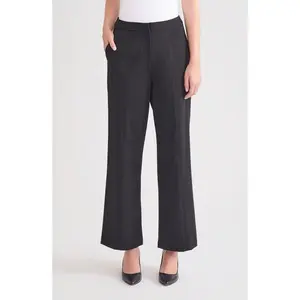 Misook Seamed Wide Leg Pants - Black