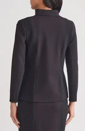 Misook Paneled Ponte Jacket