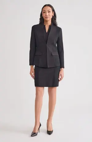 Misook Paneled Ponte Jacket