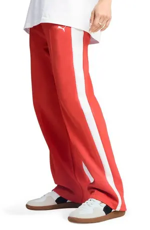 PUMA T7 Always On Straight Track Pants - Red Fire