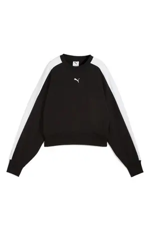 PUMA T7 Oversize Crewneck Sweatshirt - Puma Black