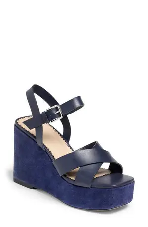 Cinq À Sept Platform Wedge Ankle Strap Sandal