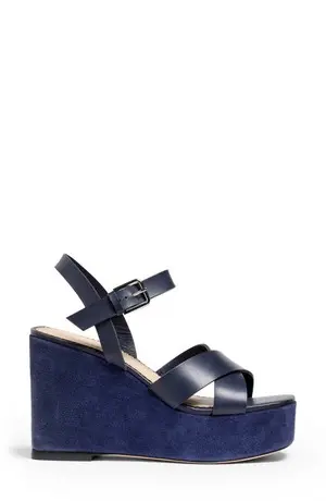 Cinq À Sept Platform Wedge Ankle Strap Sandal
