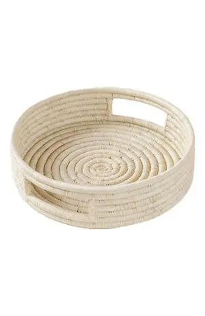 INDEGO AFRICA Small Woven Tray Raffia - Natural