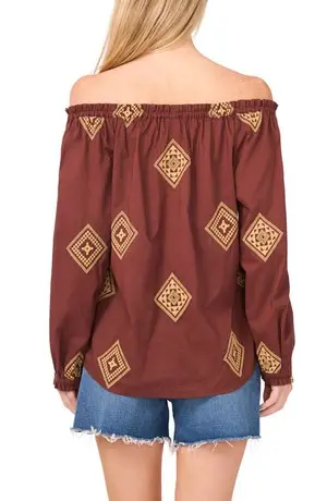 Vince Camuto Cotton Off-the-shoulder Blouse