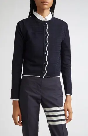 Thom Browne Crew Neck Cardigans For Women