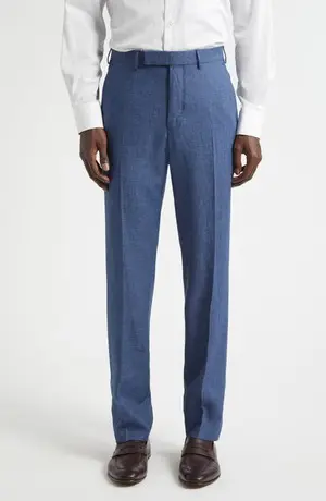 Zegna Flat Front Bottoms For Men