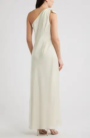 Chelsea28 Bow One-shoulder Maxi Dress - Ivory