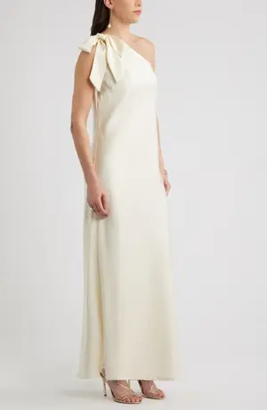Chelsea28 Bow One-shoulder Maxi Dress - Ivory