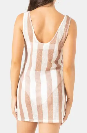 Roxy Stripe Sheer Cover-up Dress