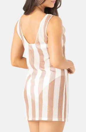 Roxy Stripe Sheer Cover-up Dress