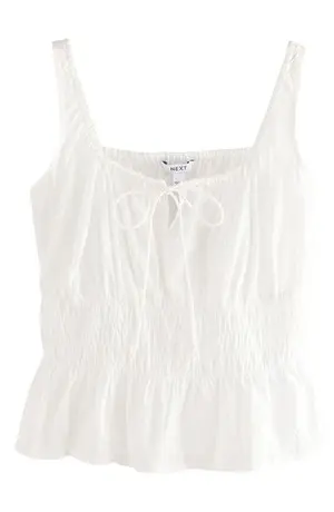 NEXT Sleeveless Smocked Pin Dot Camisole