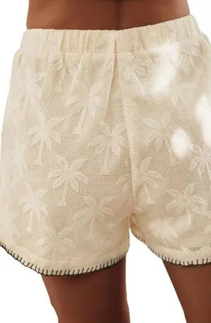 NEXT Palm Jacquard Open Knit Shorts