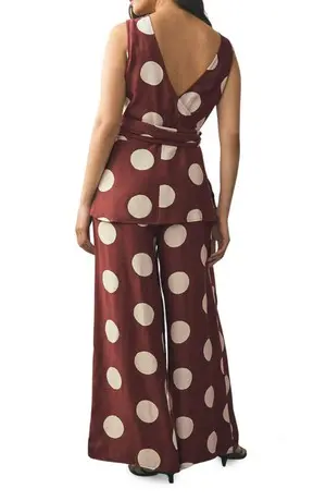 NEXT Polka Dot Tie Waist Jumpsuit