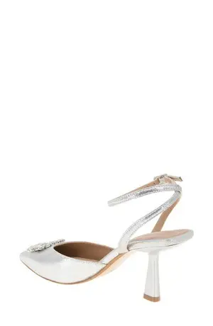 Bcbgmaxazria Ipany Ankle Strap Metallic Pump