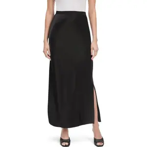 FAVORITE DAUGHTER The Josie Satin Skirt - Black