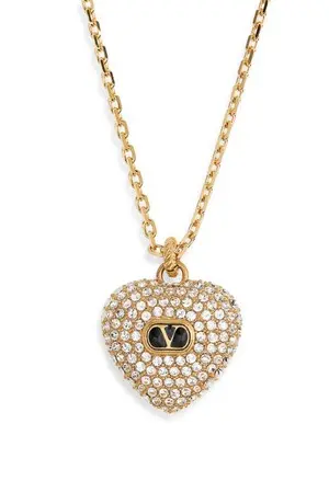 Valentino Garavani Coeur Royal Pendant Necklace - Oro/rosso