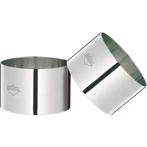 KUCHENPROFI Cooking Ring Molds, 4 Piece Set, 3-inch - Silver