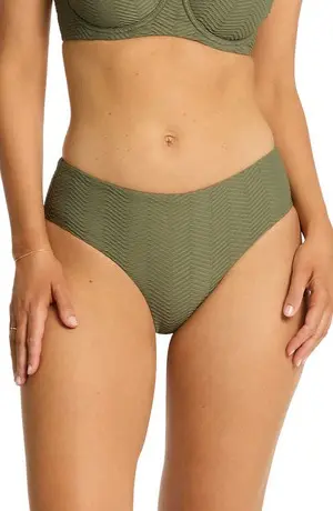 SEA LEVEL Caracus Mid Rise Bikini Bottoms - Khaki