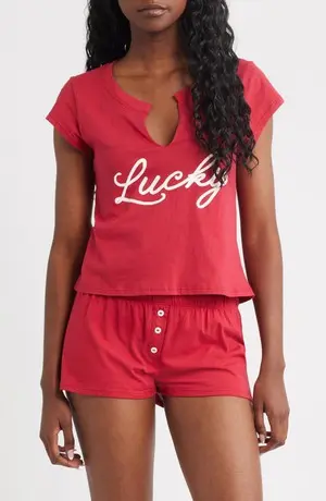 BELLA VENICE Graphic Cotton T-shirt