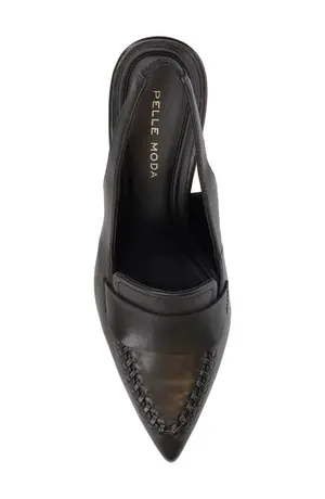 Pelle Moda Lucea Pointed Toe Slingback Pump - Black