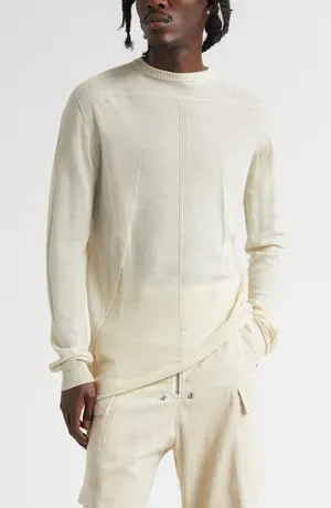 Rick Owens Level Oversized Virgin Wool Sweater - Natural