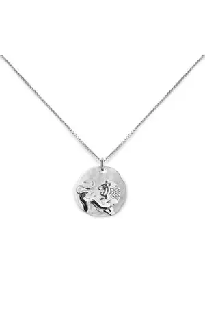 Monica Vinader Zodiac Charm Pendant Necklace - Silver Leo