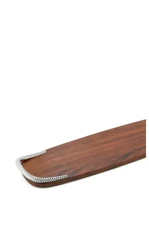 NAMBE Wood Cheeseboard Tray With Handles - Brown