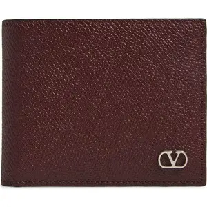 Valentino Garavani Vlogo Signature Bifold Leather Wallet Red
