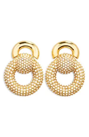 Oscar De La Renta Pavé Drop Earrings - Crystal
