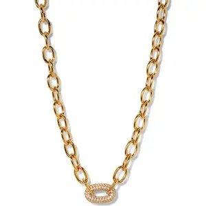 Nadri Alma Pavé Link Necklace - Gold