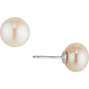 Nadri Freshwater Pearl Stud Earrings - Pearl/rhodium