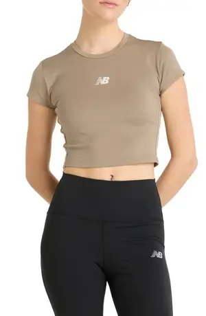 NEW BALANCE Harmony Fitted Crop Performance T-shirt - Dockside