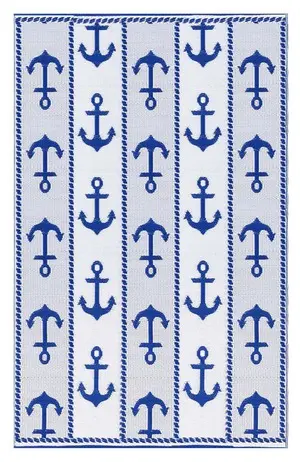 MAD MATS Anchor Blue & White