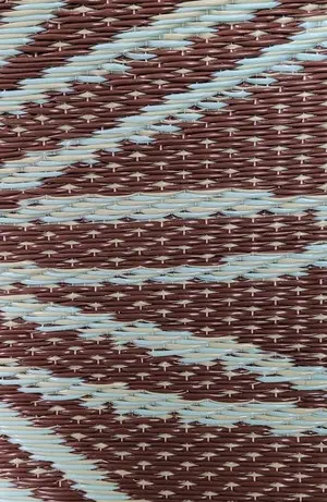 MAD MATS Palm Leaf Teal & Brown