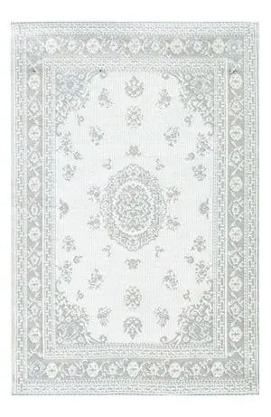 MAD MATS Floral Alabaster - Cream And Grey