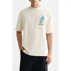 Scotch & Soda Oversize Graphic T-shirt - Eggnog